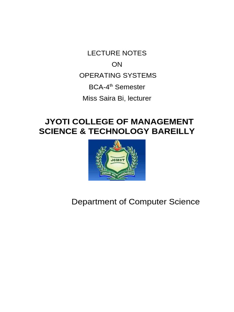 Operating System | PDF | Operating System | Scheduling (Computing)