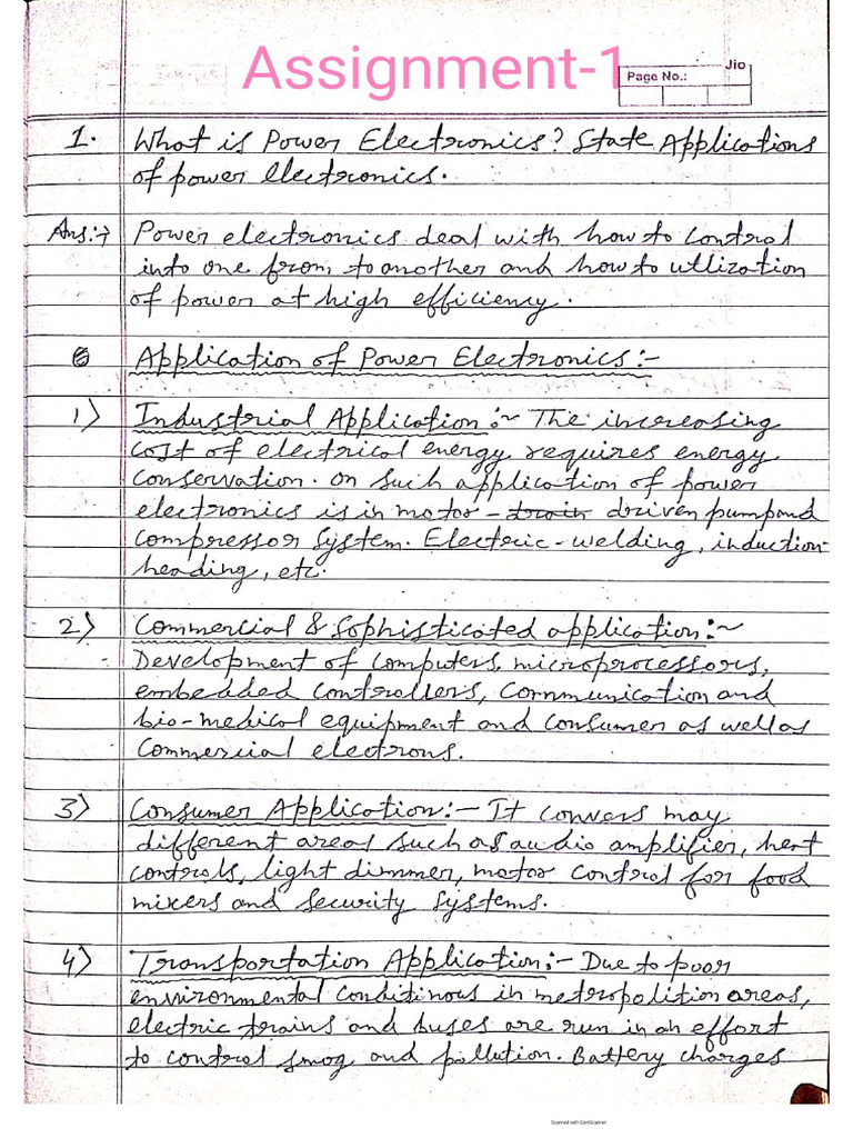 Power Electronics Assignment-1 (Aman Kumar) | PDF