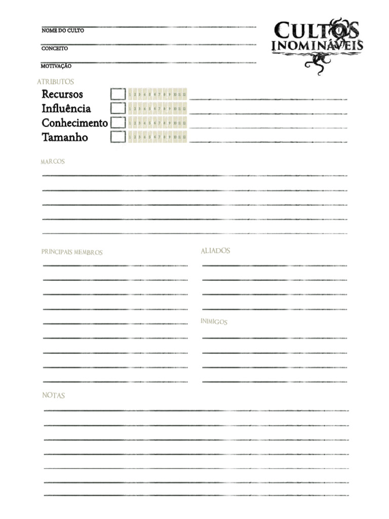 Estrutura e Atributos de Cultos | PDF