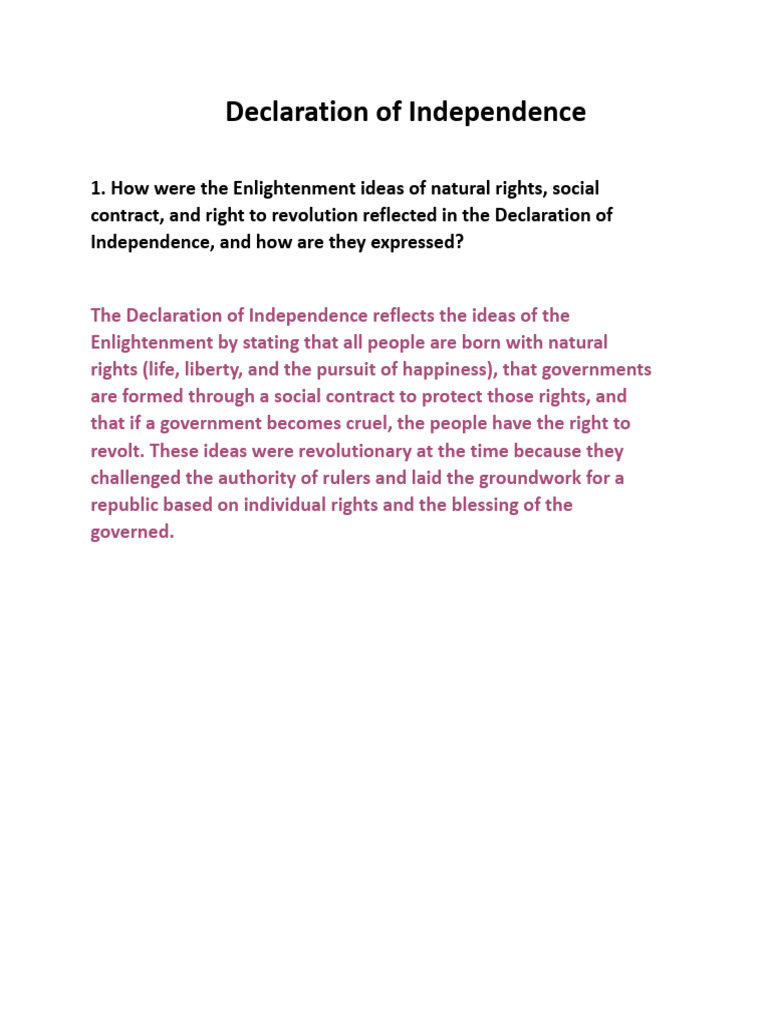 Sara Shamel Ibrahim - Declaration of Independence | PDF