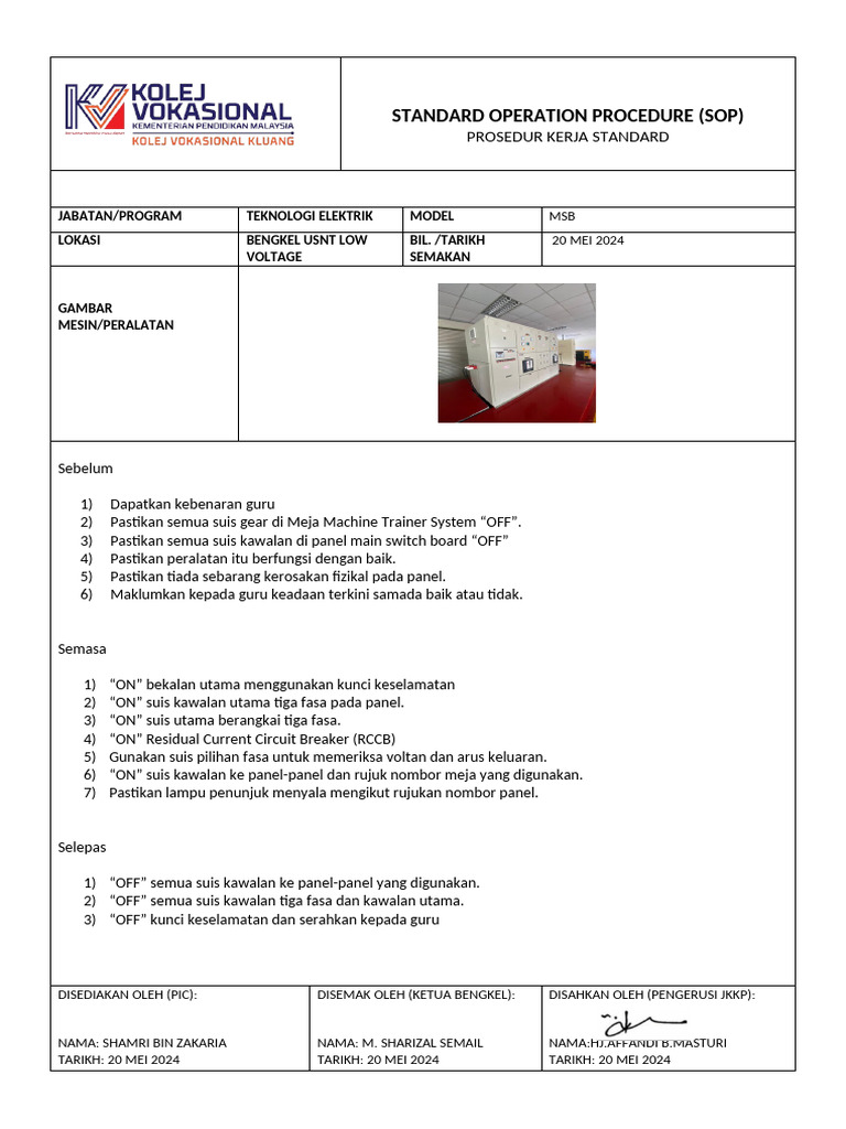 TEMPLET SOP 2024-1 MSB | PDF