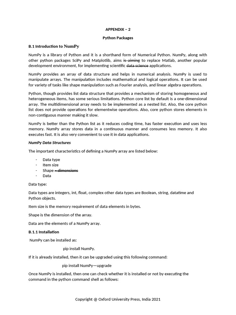 02 Appendix 2 Python Packages | PDF | Computer Programming