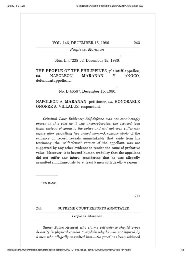 7 People Vs Maranan | PDF | Jurisdiction | Trials
