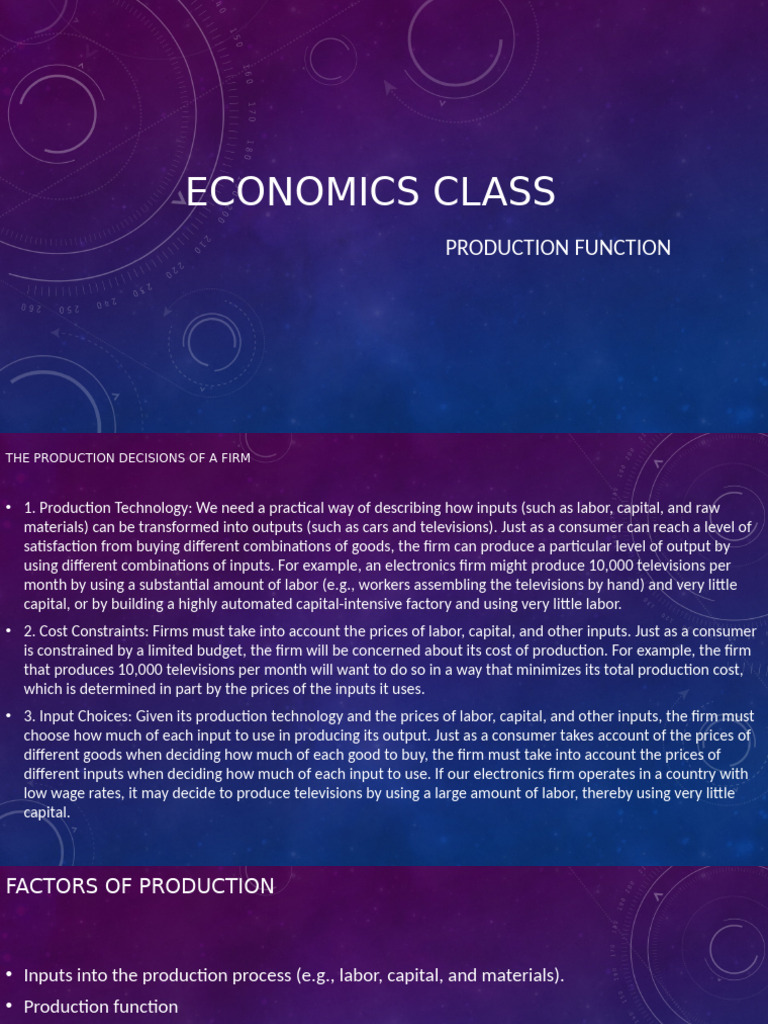 Production Function | PDF | Production Function | Labour Economics