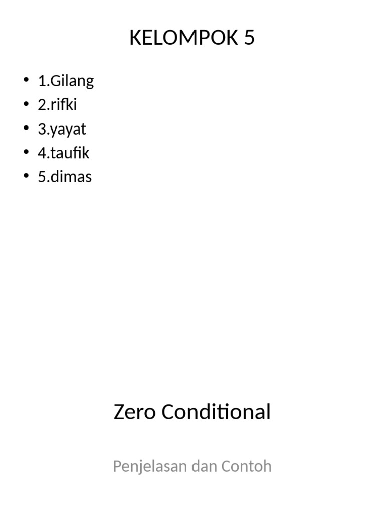 Zero Conditional | PDF