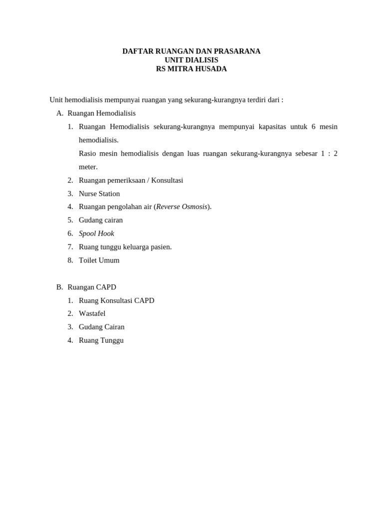 Daftar Sarana Dan Prasarana | PDF