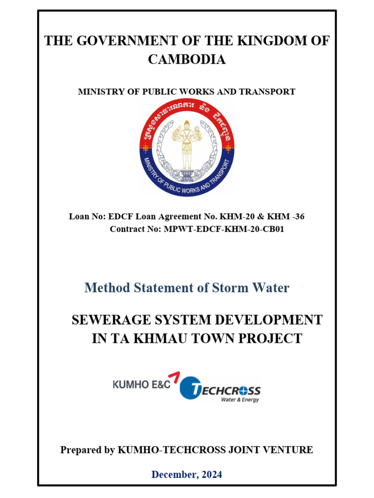 Storm Water Sewerage Method Statement | PDF | Sanitary Sewer | Audit