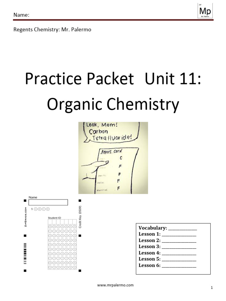 Unit 11 Practice Packet | PDF | Soap | Alkene
