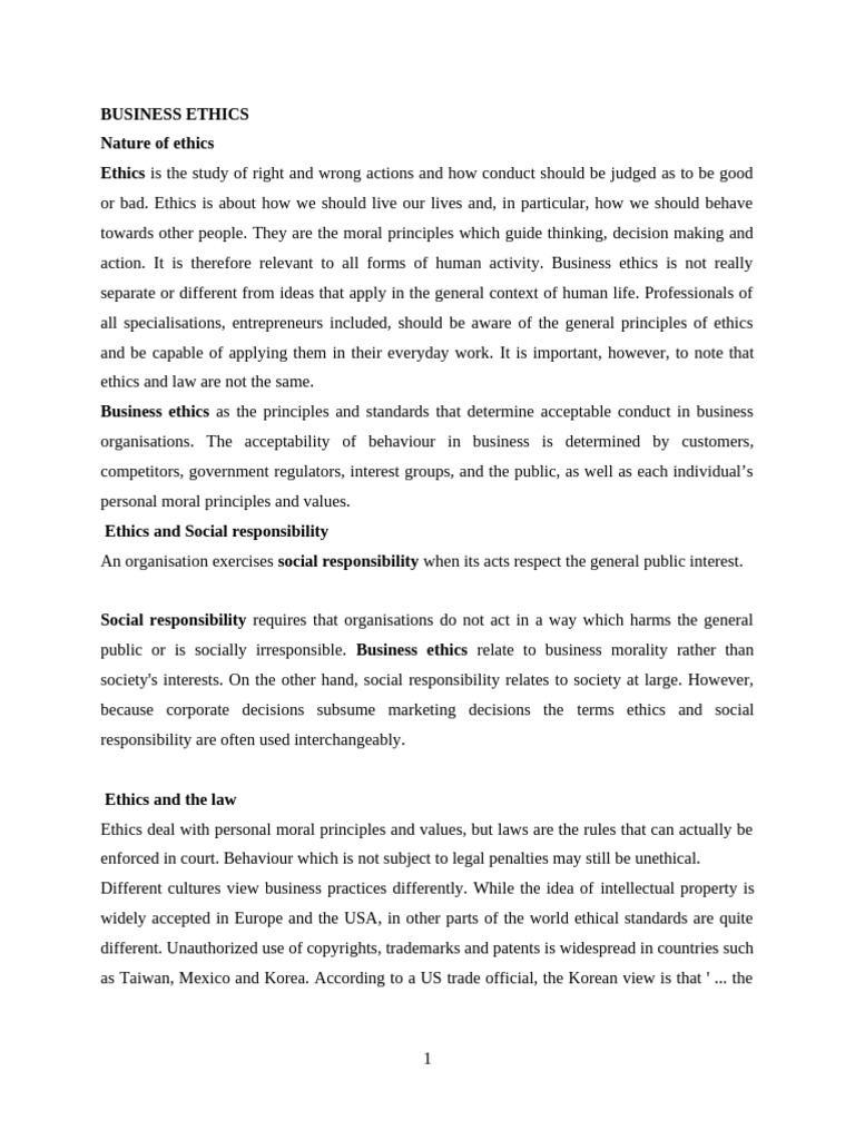Business Ethics and Social Responsibility 2020 | PDF | Business Ethics ...