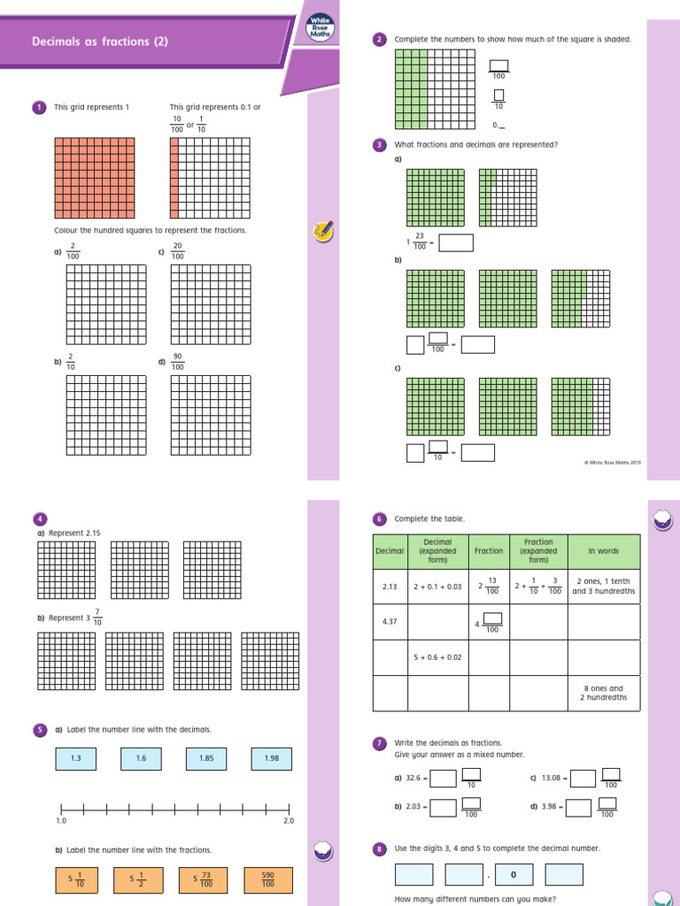 Extra Practice Fraction, Decimals and Percentage PDF | PDF ...