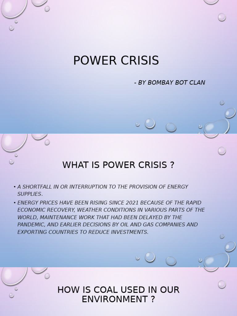 Power Crisis by Astrobot | PDF