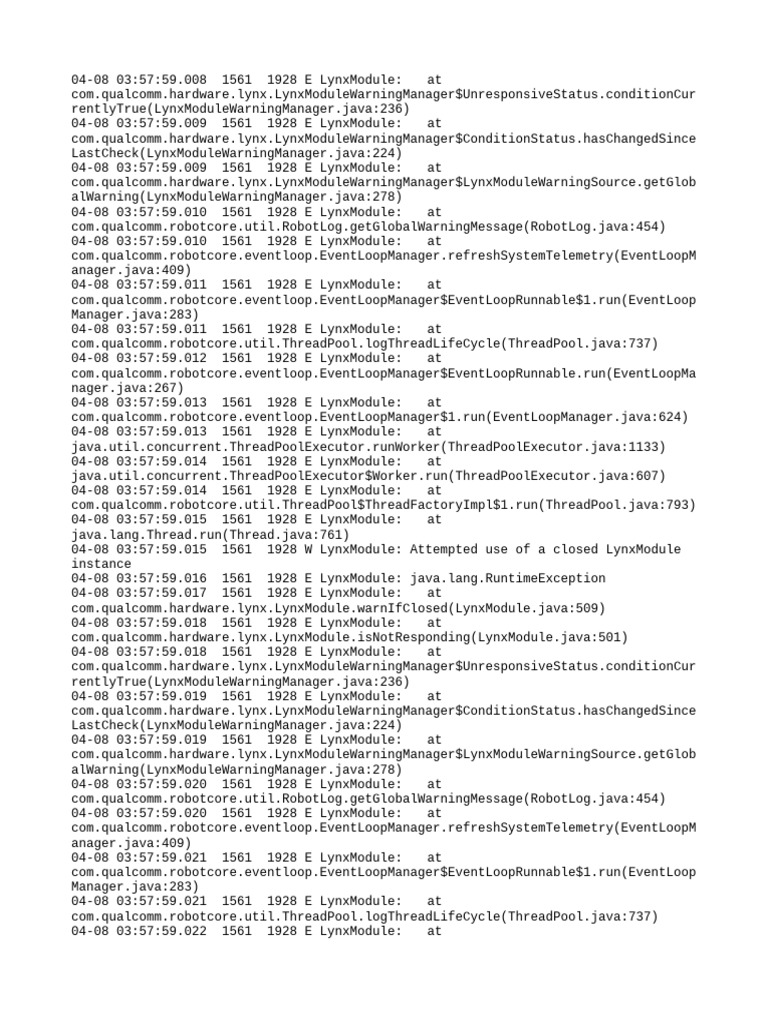 Robot Controller Log | PDF