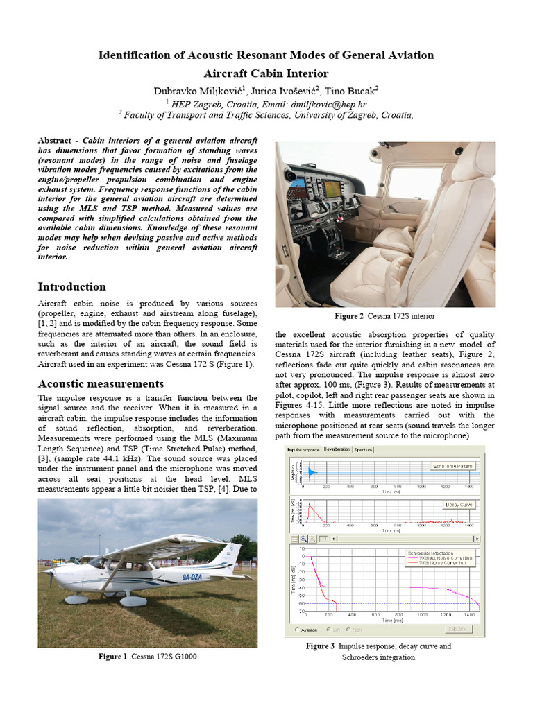 Identification of Acoustic Resonant Modes of General Aviation Aircraft ...