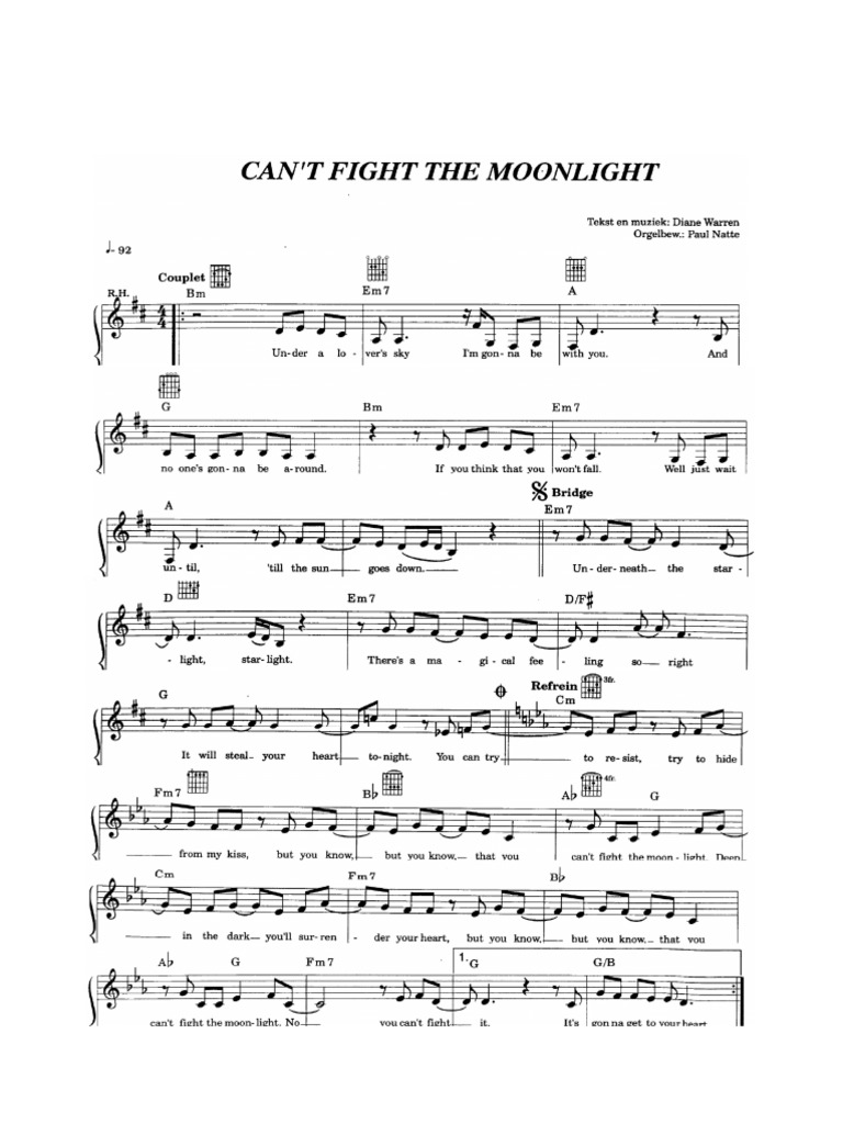 Cant Fight The Moonlight | PDF