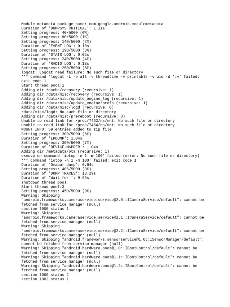 Bugreport Black - 5 UP1A.231005.007 2025 01 08 20 03 35 Dumpstate - Log 7408 | PDF | Computer ...