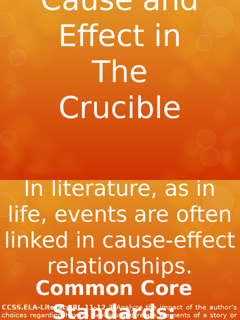Cause and Effect in the Crucible | PDF | Witch Hunting | Witchcraft