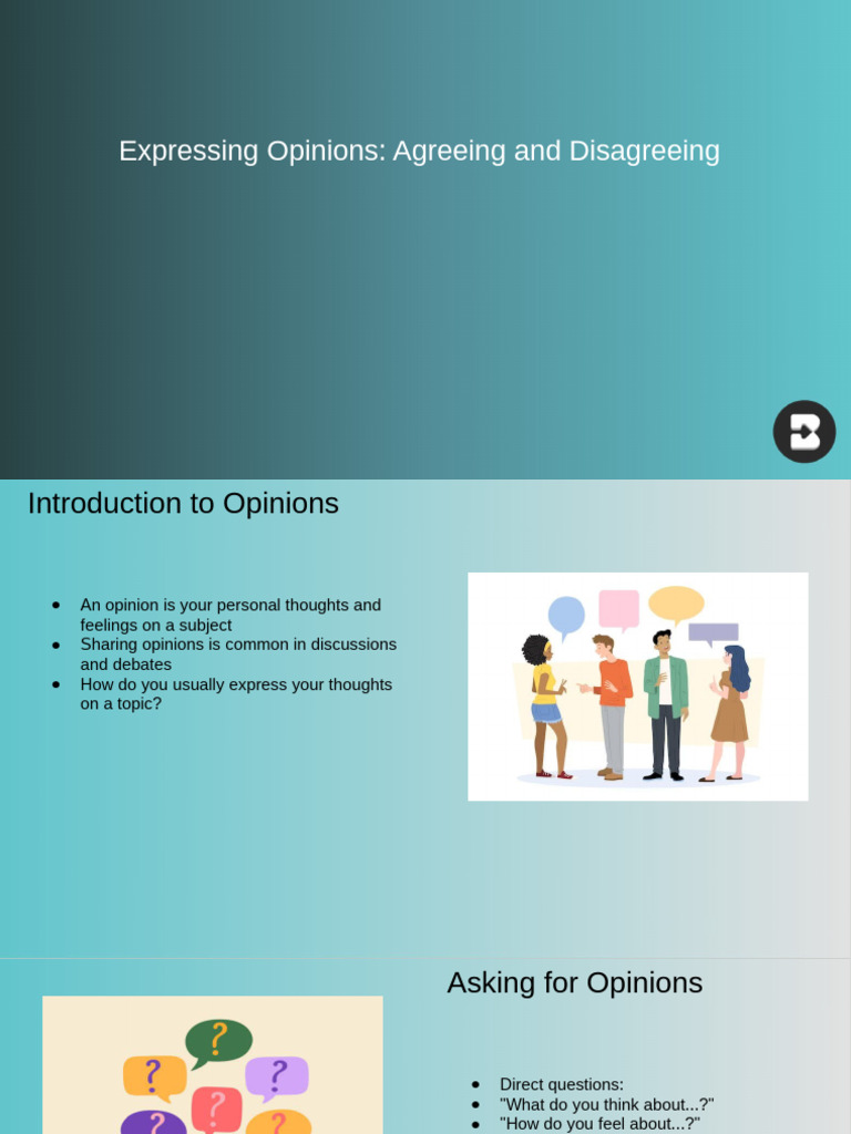 Agrre and Disagree | PDF | Opinion | Human Communication