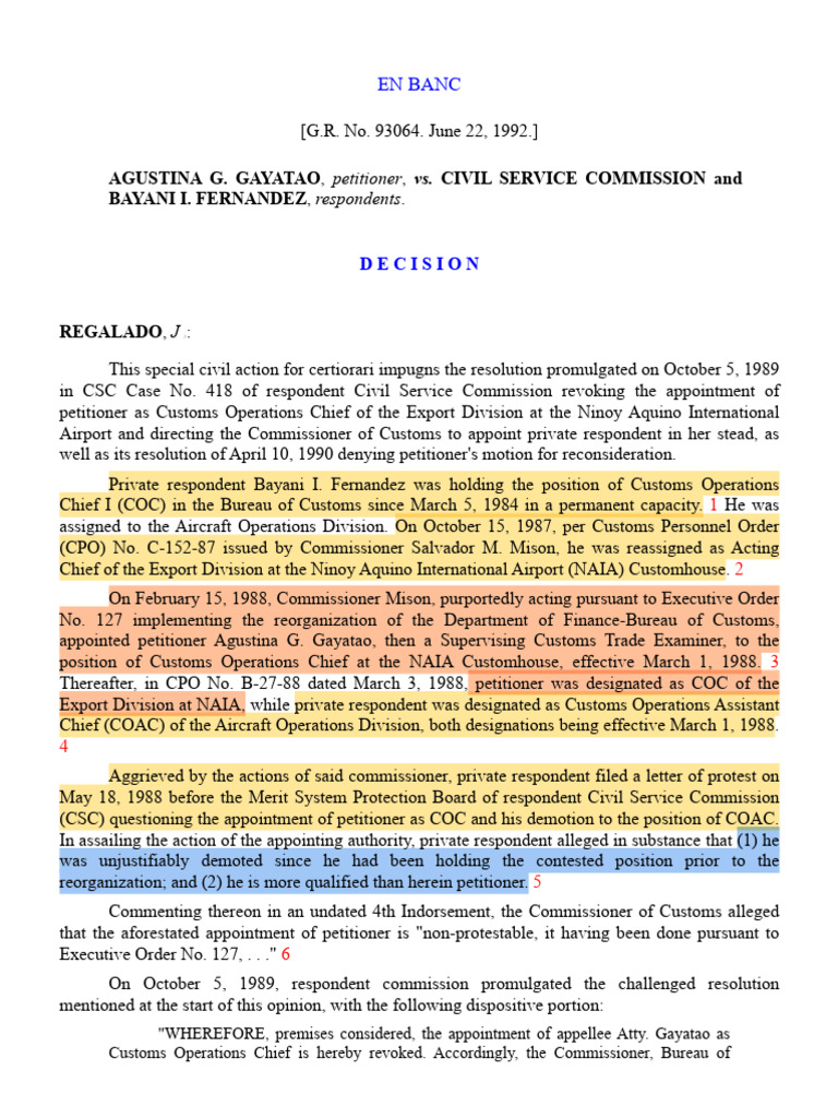 Revocation of Customs Chief Appointment | PDF | Justice | Crime & Violence