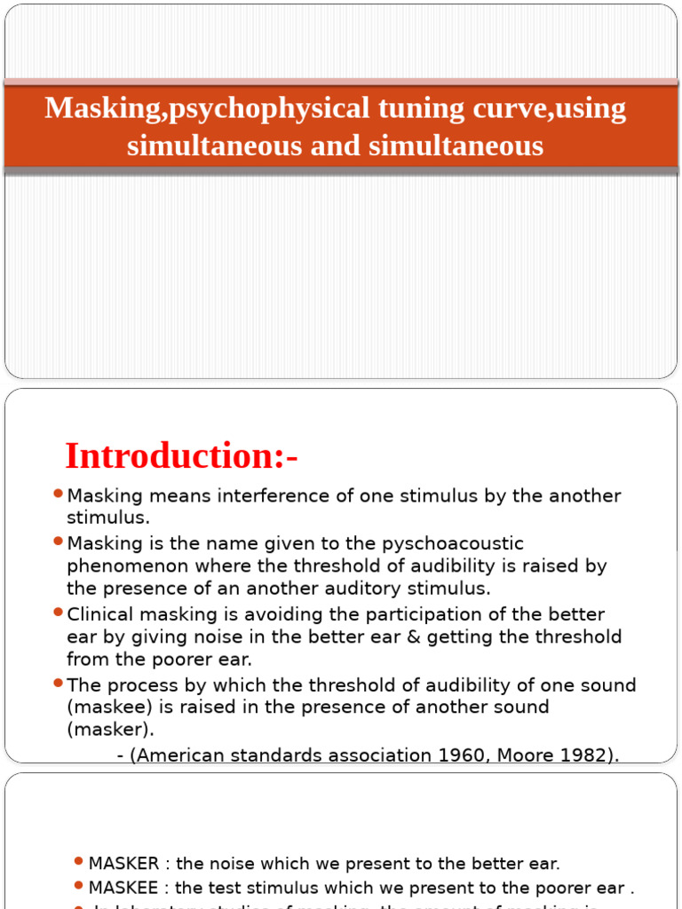 Masking-1 | PDF | Sound | Hearing