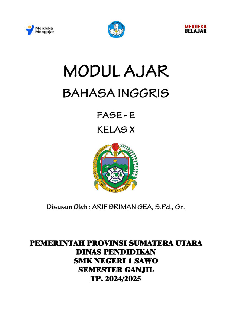 Arif Briman Gea - Modul Ajar - Bahasa Inggris | PDF