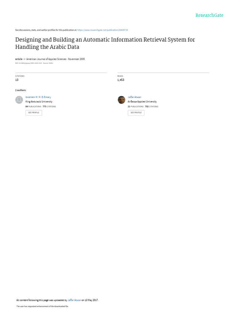 Designing and Building An Automatic Information Re | PDF | Search Engine Indexing | Information ...