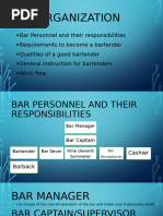 Bar Organization Chart | PDF | Waiting Staff | Bar