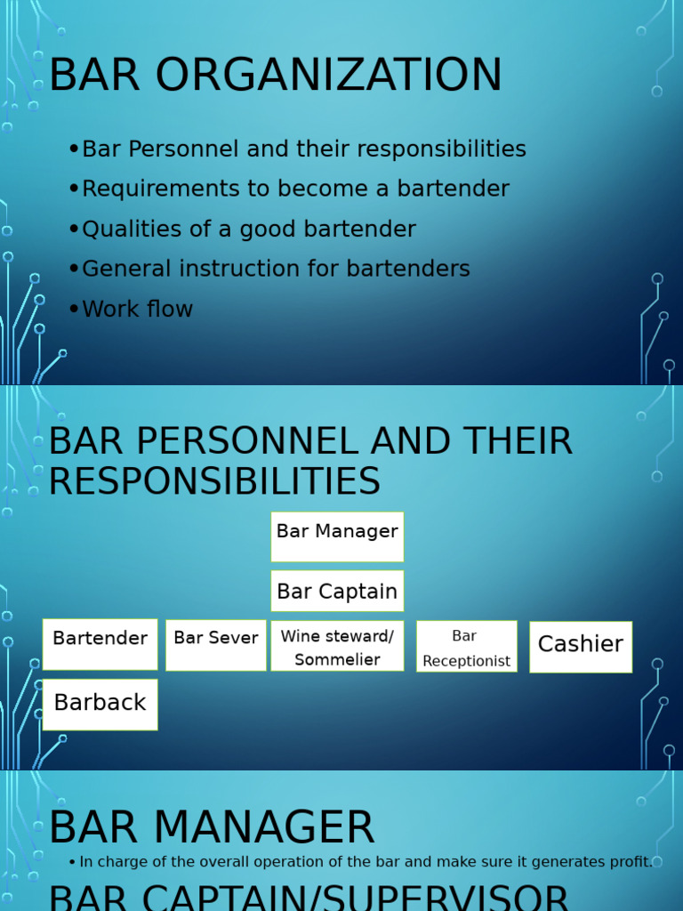 lesson-2 | PDF | Bartender | Bar (Establishment)