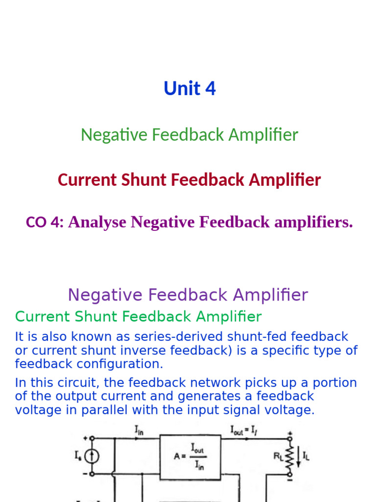 19EE405-Current Shunt FB Amplifier | PDF