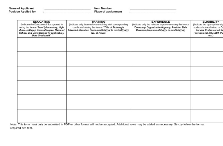 ETE Form | PDF