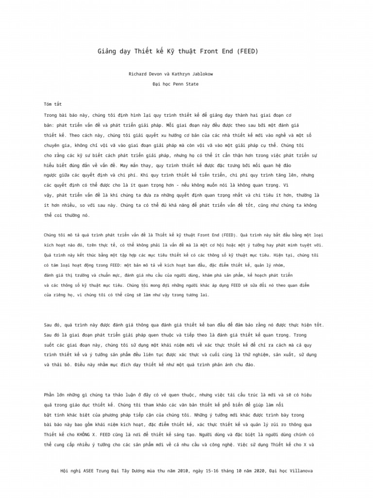 01 Teaching Front End Engineering Design FEED - V | PDF