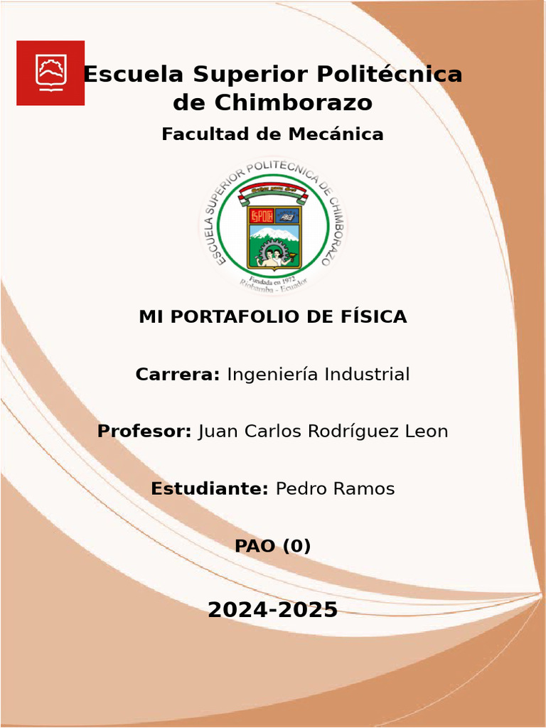 Caratulas de Pedro Ramos | PDF | Ingeniería | Ciencias fisicas