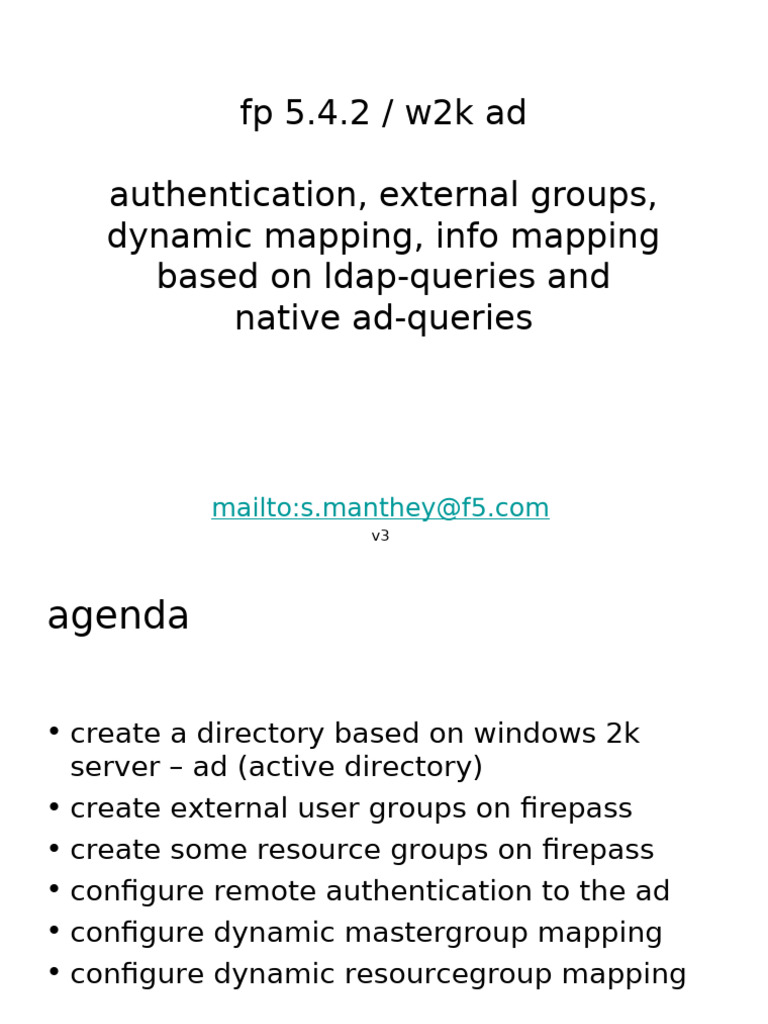 Dynamic Mapping W2kad fp542 v3 | PDF | Computing | Application Layer Protocols