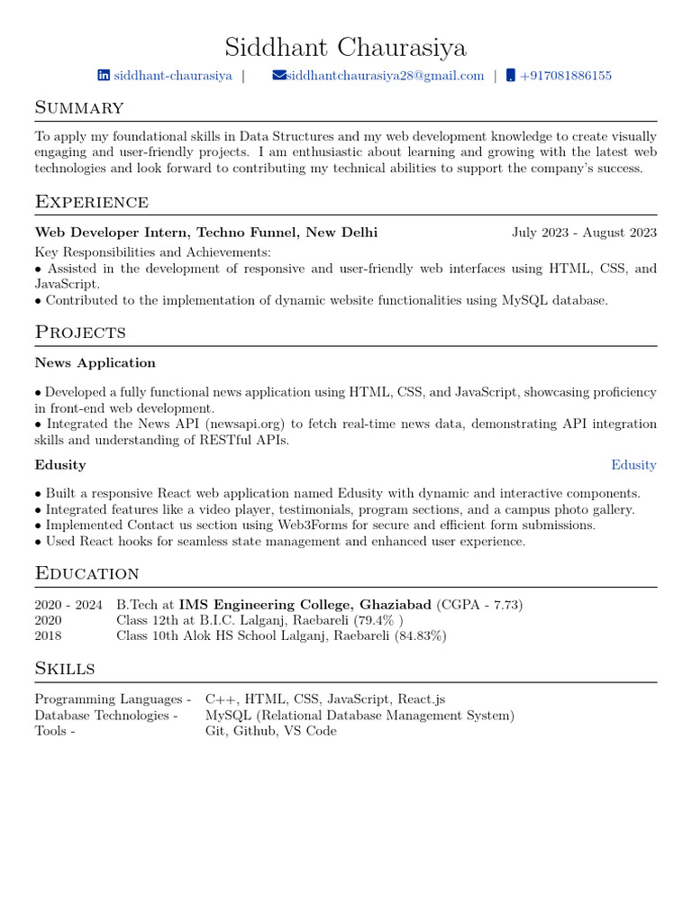 Siddhant Chaurasiya | PDF