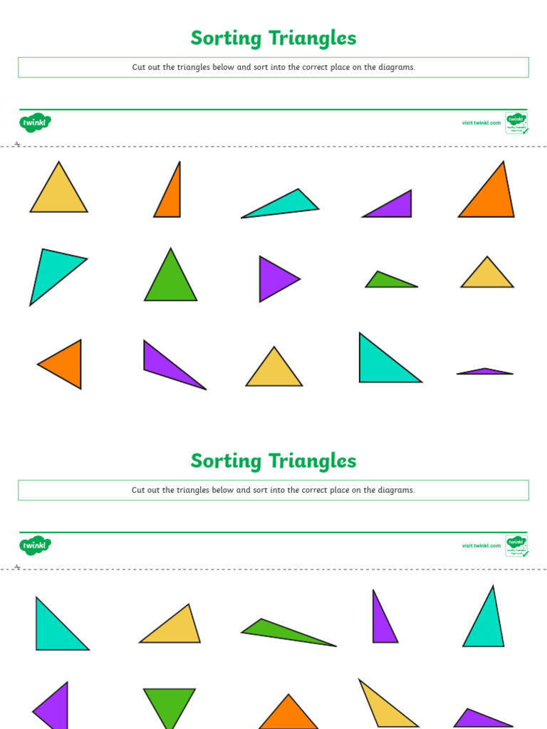 Triangle Sorting Activity | PDF
