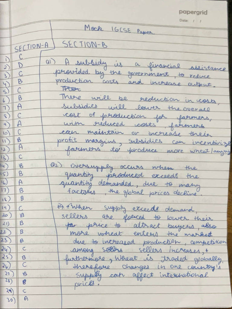 Eco Mock Papers | PDF