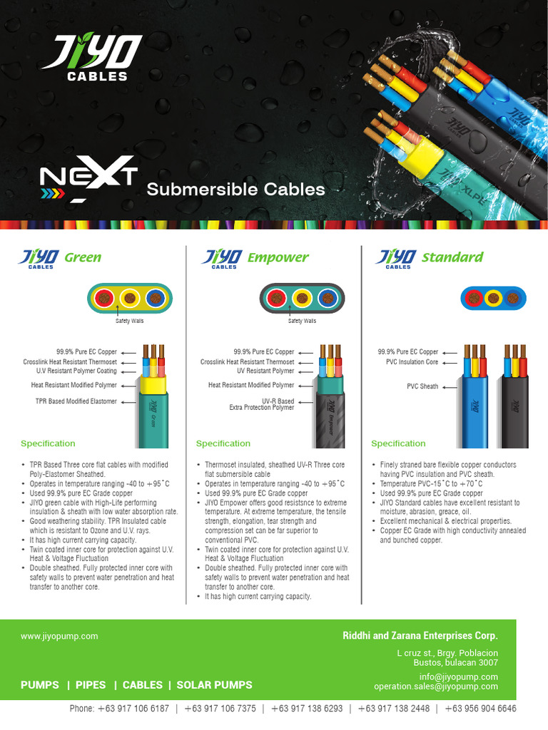 Jiyo Cable_Leaflet_S | PDF | Insulator (Electricity) | Polymers
