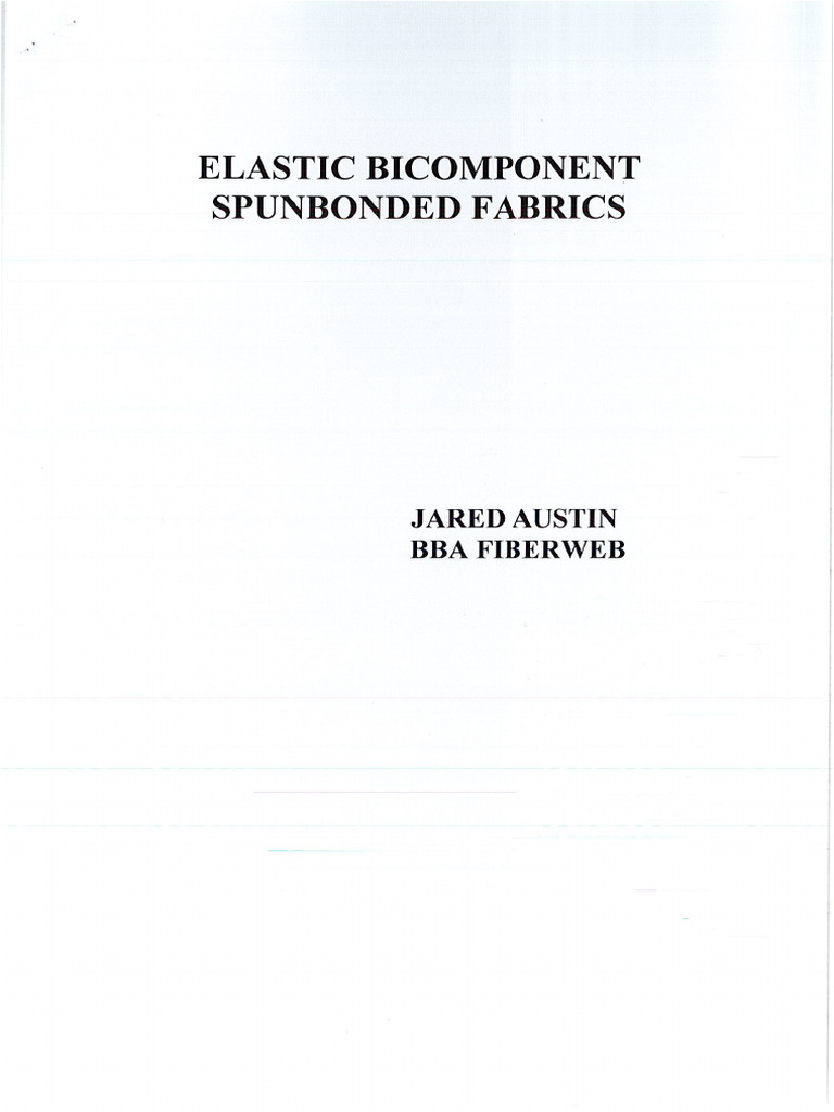 Elastic Bicomponent Spunbonded Fabrics | PDF