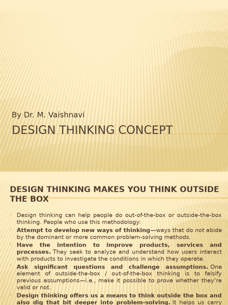 Understanding Design Thinking Concepts | PDF | Design Thinking | Thought