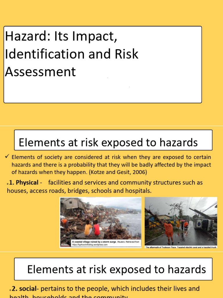 Lesson 6hazard Impact Identification and Risk Assessment | PDF ...