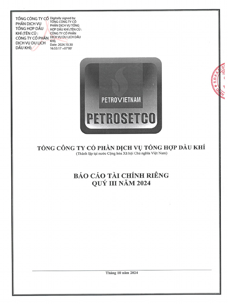 BCTC Rieng Quy III - 2024 | PDF