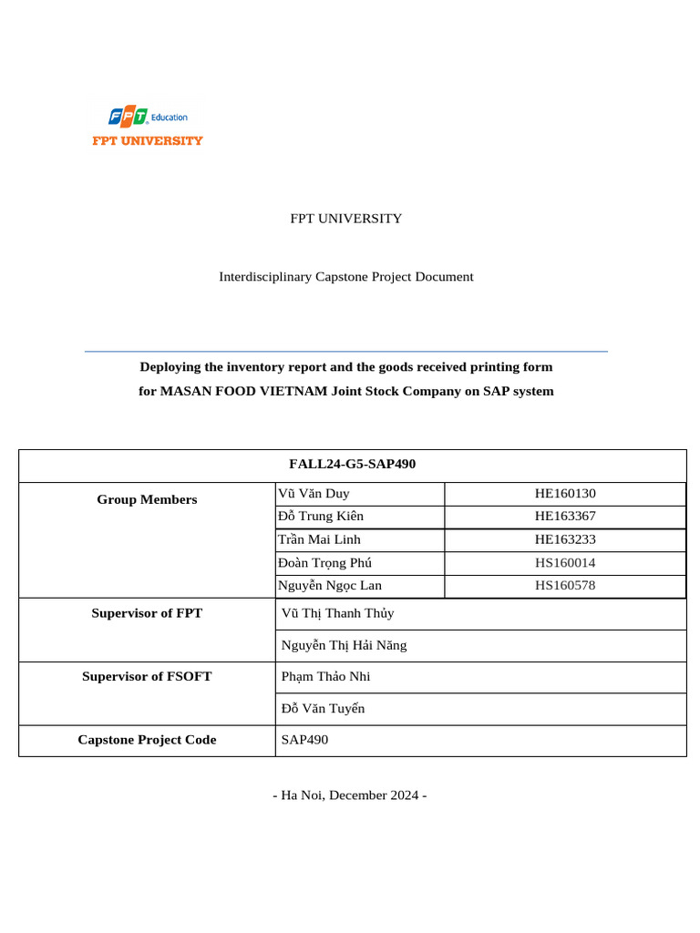 Sap490 g5 Final Report 1.0 Fall24 | PDF | Value Added Tax | Regulatory ...