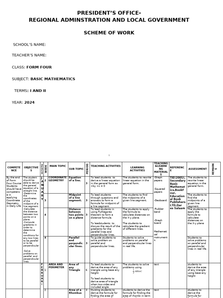 Scheme Math Form 4 W Pdf Trigonometric Functions Area