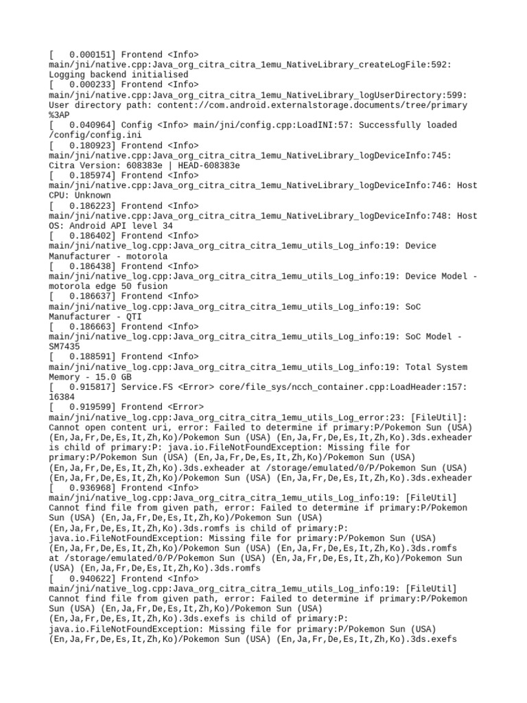 Citra Log.txt.Old | PDF | Computing Platforms | System Software