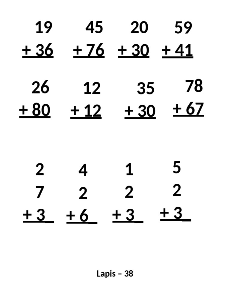Addition FOR GRADE 1 | PDF