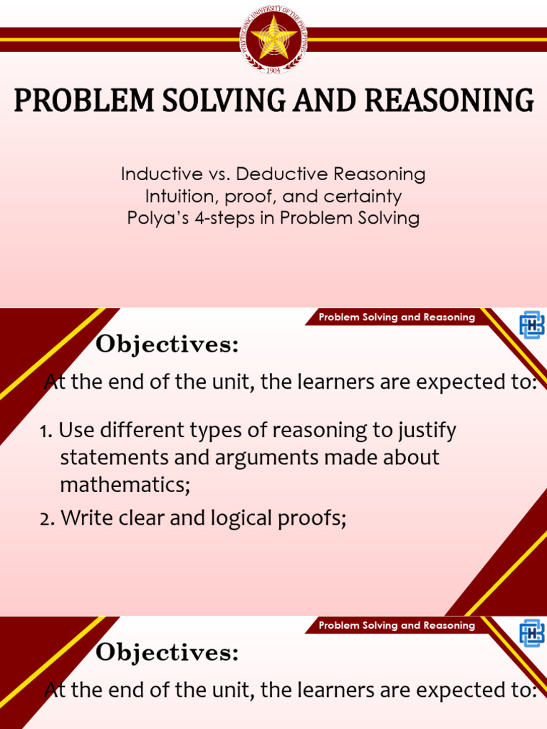 GEED_004_03_Problem_Solving_and_Reasoning | PDF | Mathematical Proof | Inductive Reasoning
