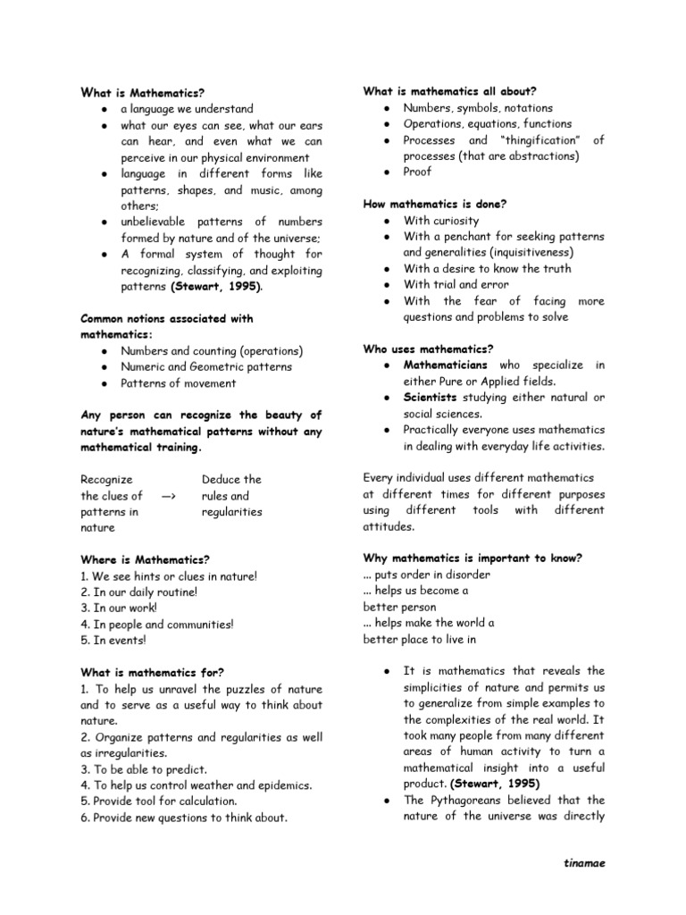 Mmw Midterm Reviewer | PDF | If And Only If | Mathematics