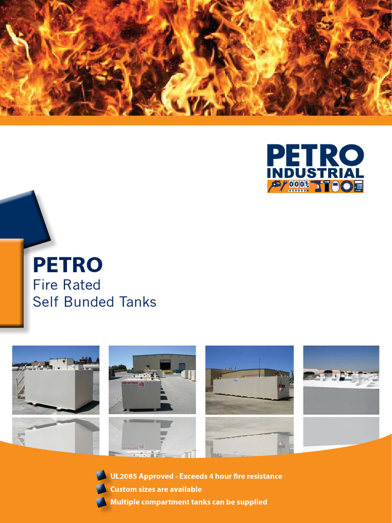 PETRO Fire Rated Tank Brochure | PDF | Tanks | Diesel Fuel