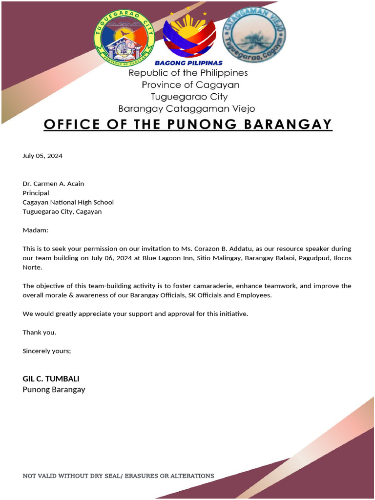 Letter To Ms Acain | PDF