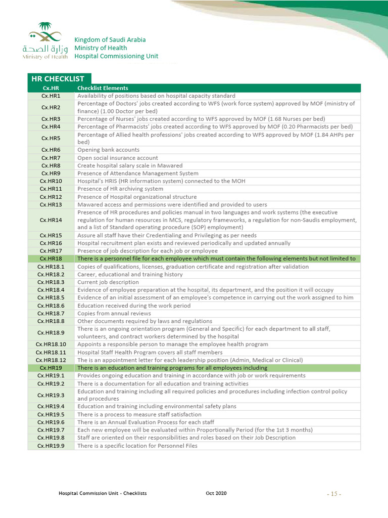 Hospital Commissioning Checklists (1) 16 20 | PDF | Radiology ...