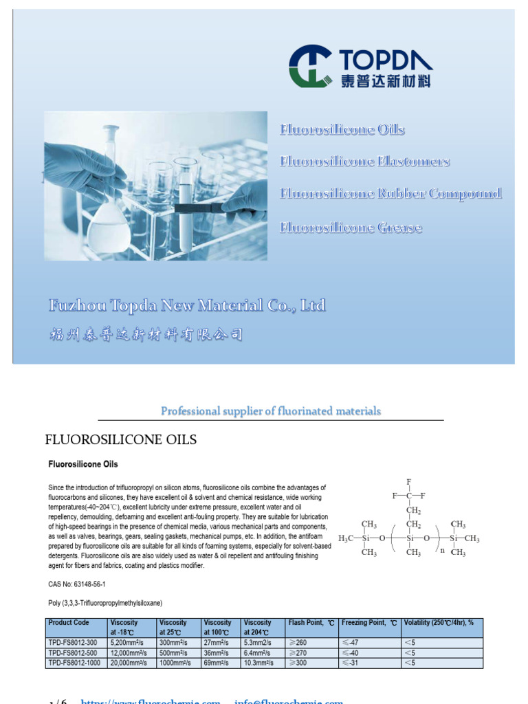 Fluorosilicone Products Guide | PDF | Natural Rubber | Copolymer